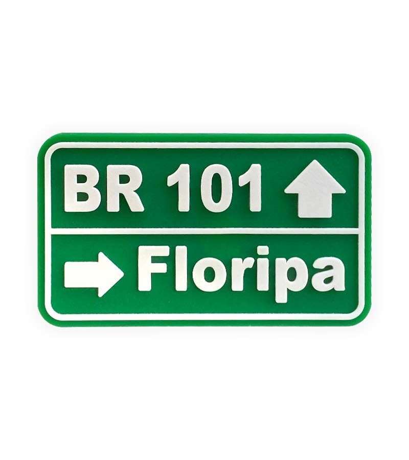 Ímã Emborrachado de Floripa SC Plaquinha Br-101 - Ímã de Geladeira ...
